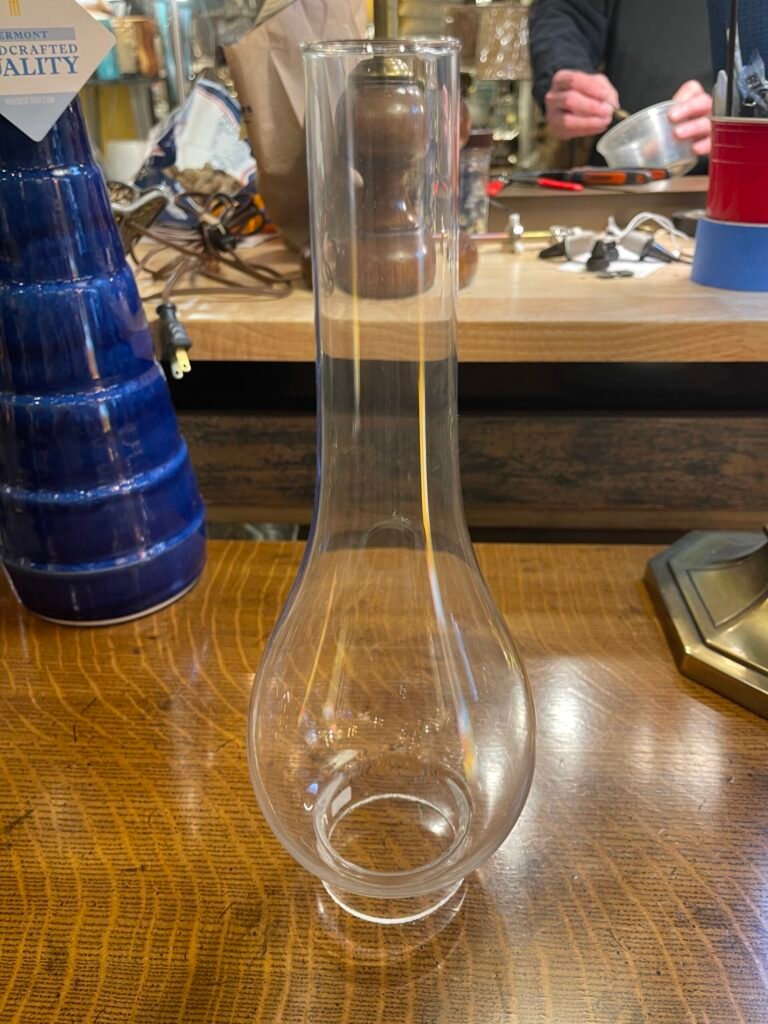 Curved Clear Glass Hurricane Chimney - michaelslamps.com